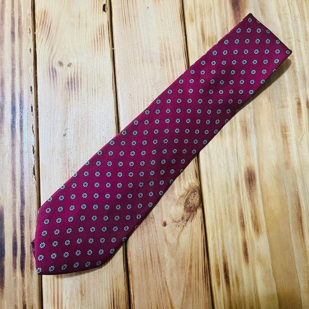 Vintage Bert Pulitzer Floral 100% Tie Made In Usa - Gem